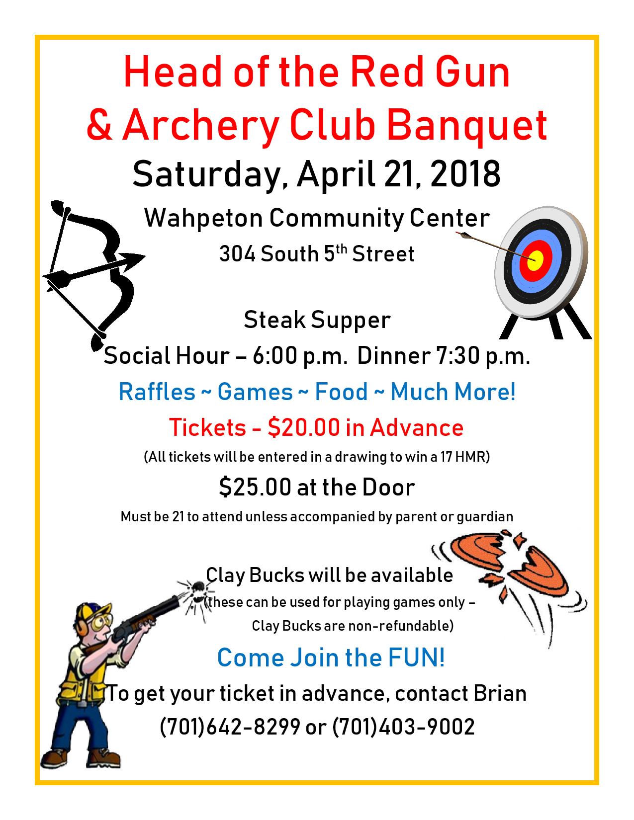 Head of the Red Gun & Archery Club - Located 2 miles north on Hwy 9 ...
